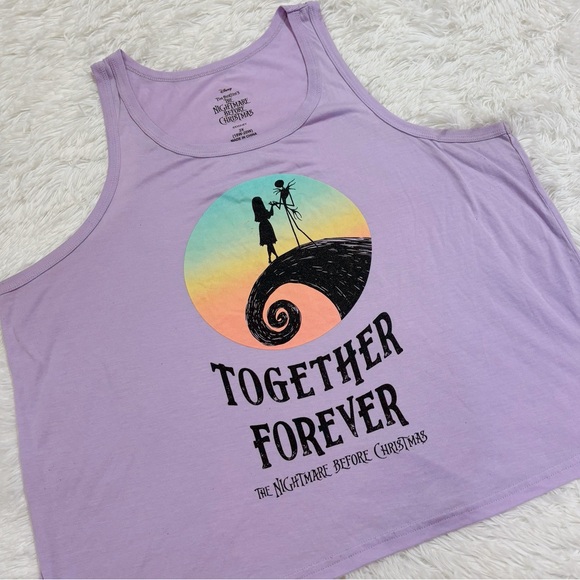 Disney | Tops | Disney The Nightmare Before Christmas Purple Tank Top ...